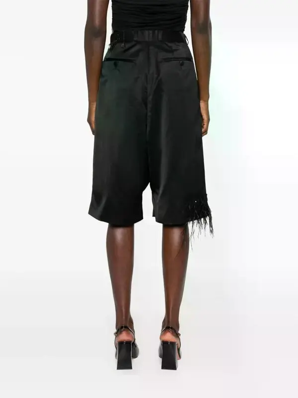 ALMAZ Feather-embellished Tailored Shorts