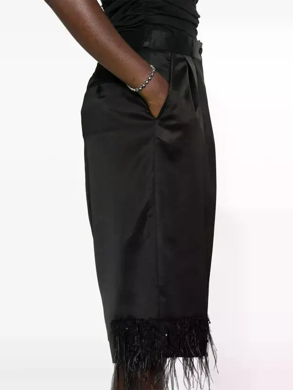 ALMAZ Feather-embellished Tailored Shorts