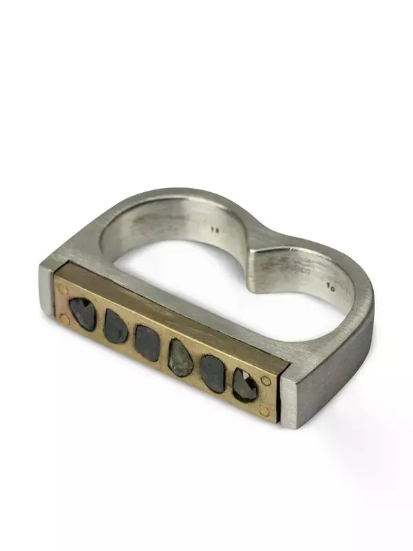 PARTS OF FOUR Plate Double Ring - Silver