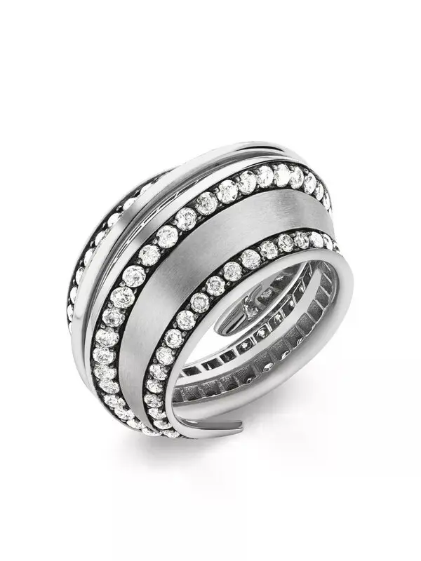 LILY GABRIELLA 18kt White Gold Spira Diamond Ring - Silver