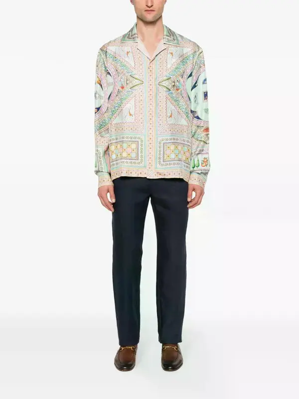 Etro Herringbone Linen Trousers