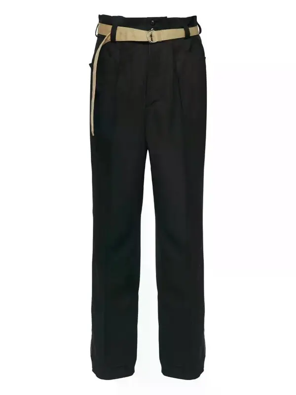 MAISON MARGIELA Wool Trousers With Front Buckle Fastening