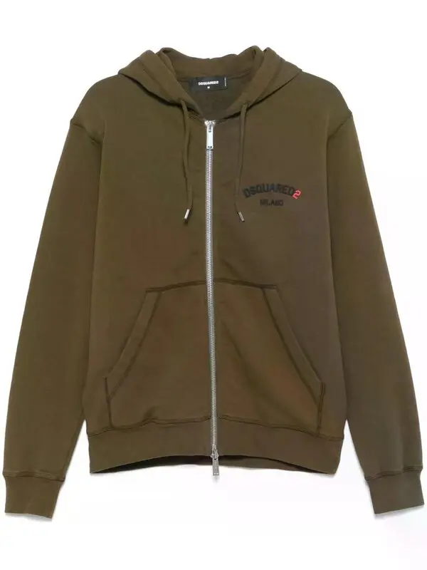 Dsquared2 Logo-appliqué Hoodie - Green