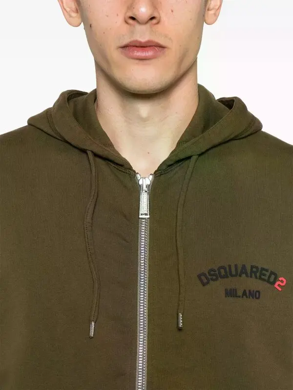Dsquared2 Logo-appliqué Hoodie - Green