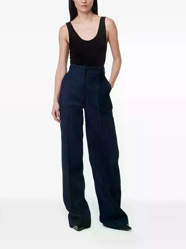 Another Tomorrow High-rise Wide Leg Denim Trousers