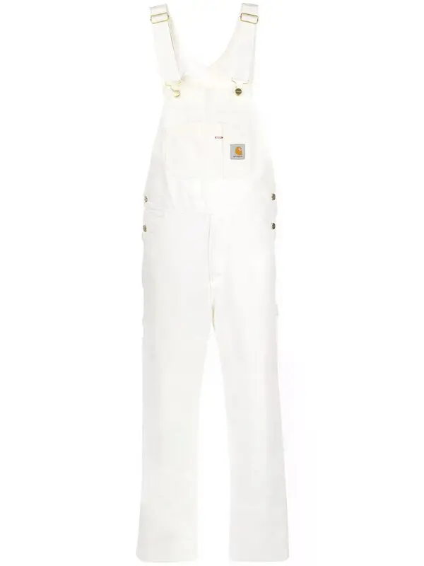 Carhartt Work In Progress Straight-leg Denim Overalls - White