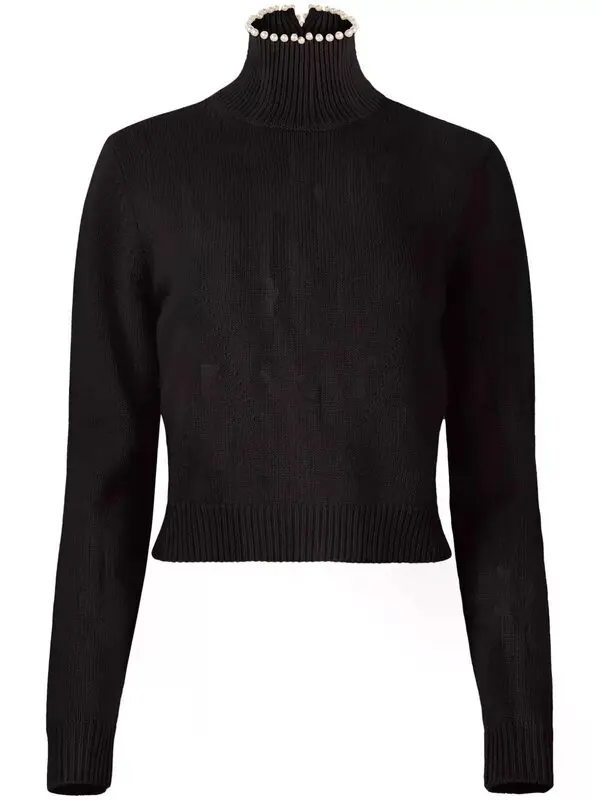 Nina Ricci Bead-embellished Wool-blend Jumper
