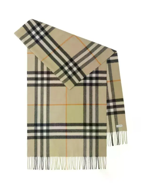 Burberry Wide Check Cashmere Scarf - Neutrals