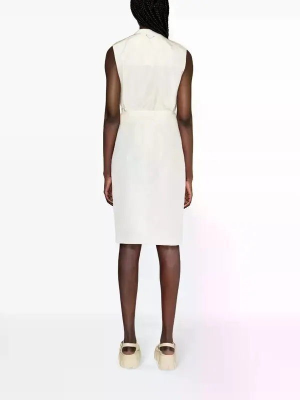 Prada Logo-buckle Straight Faille Skirt