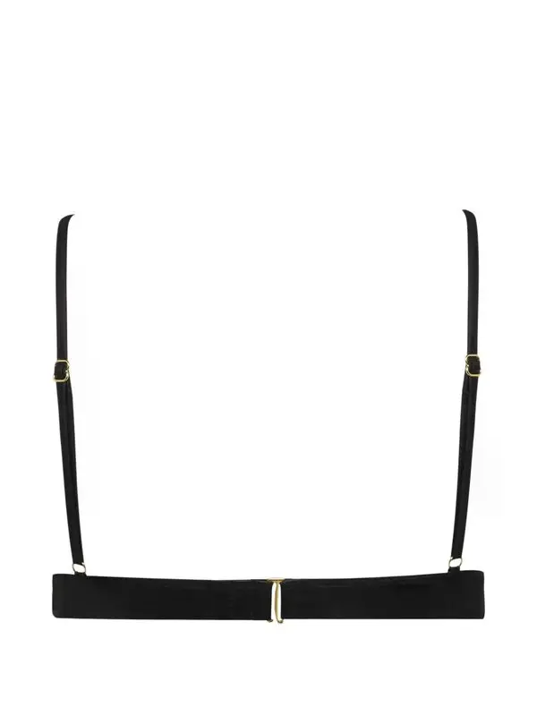 MAISON CLOSE Splash Triangle Bikini Top - Black