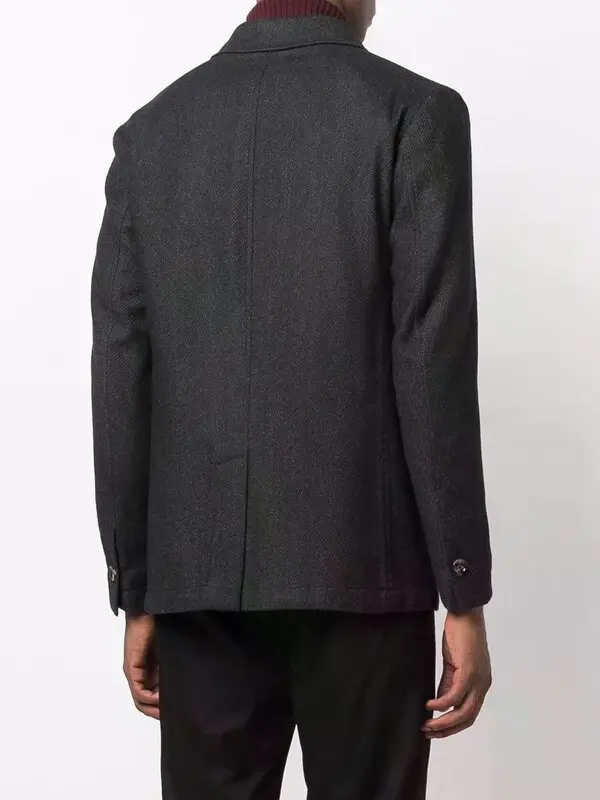 DELL'OGLIO Single-breasted Wool-blend Jacket - Grey