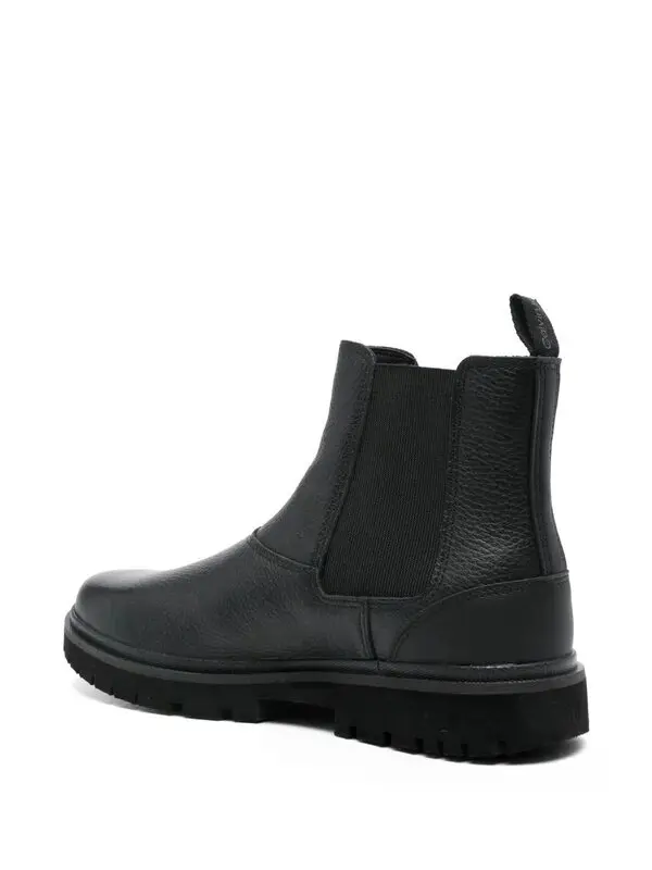 Calvin Klein Pebbled Leather Ankle Boots