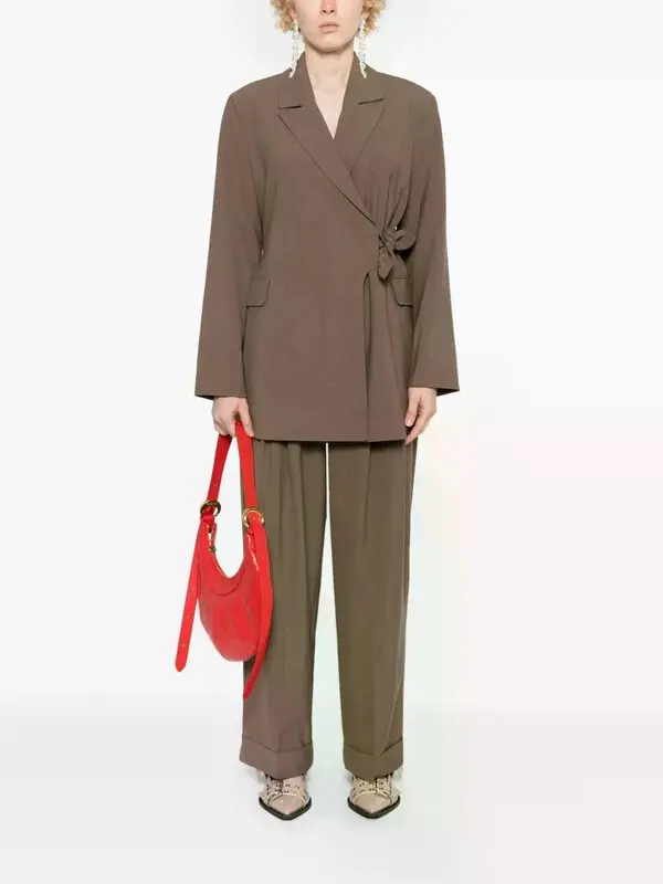 GANNI Knot-belt Wrap Blazer