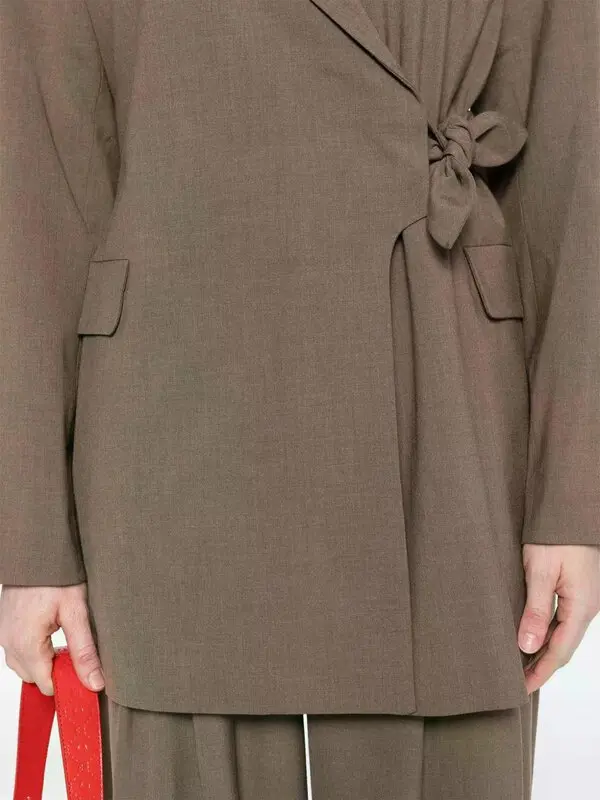 GANNI Knot-belt Wrap Blazer