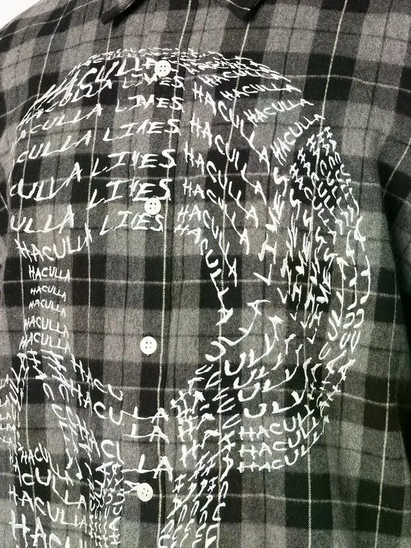 HACULLA. Slogan-print Skull Shirt - Grey