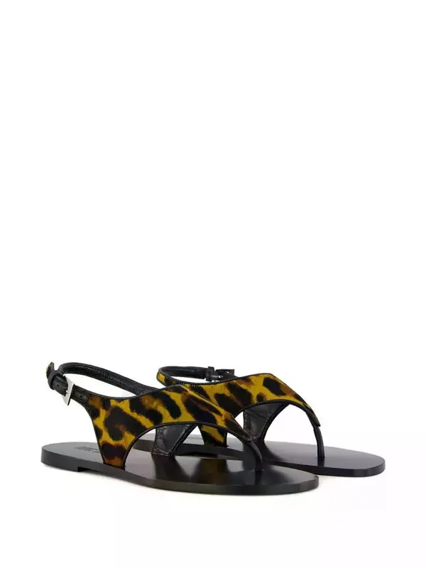 Paris Texas Leopard-print Flat Sandals