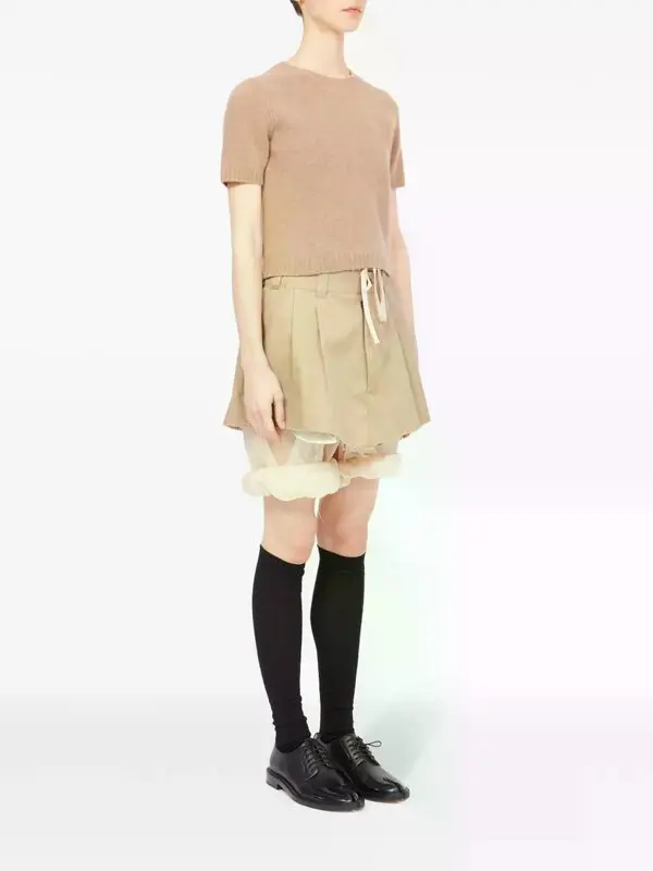 MAISON MARGIELA Cropped Wool Jumper - Neutrals