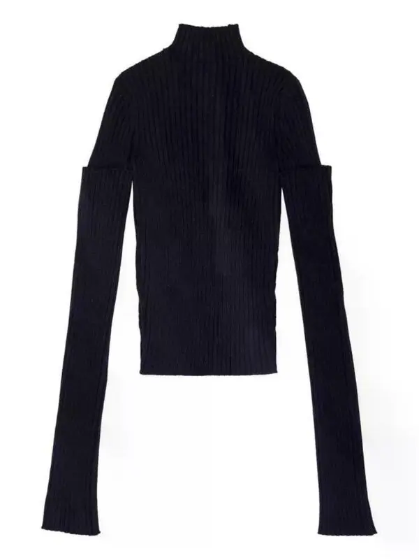 Balenciaga Ribbed Long-sleeve Sweater