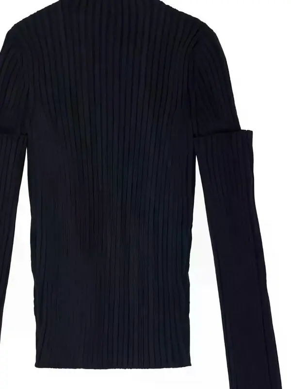 Balenciaga Ribbed Long-sleeve Sweater