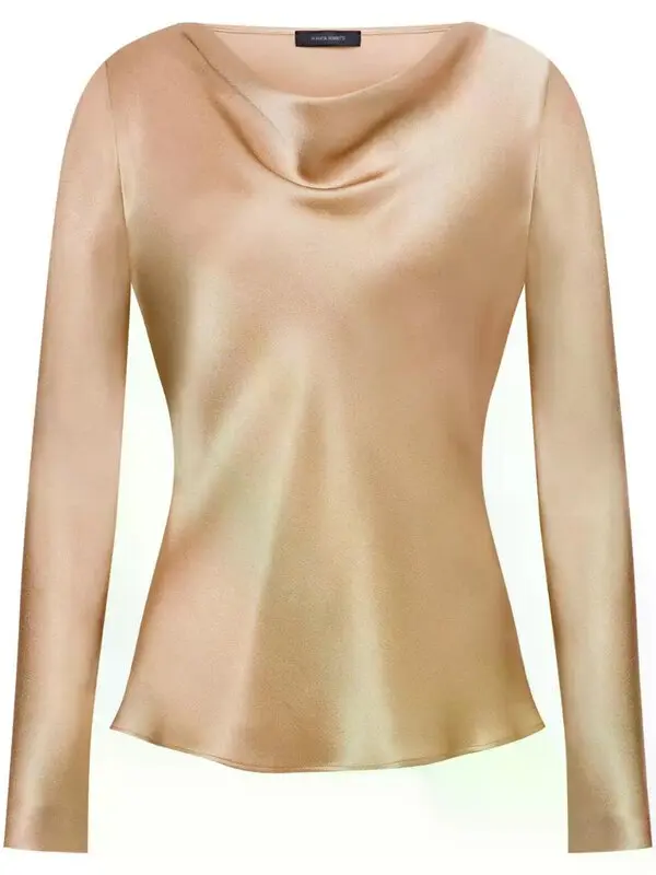Alberta Ferretti Satin-finish Blouse