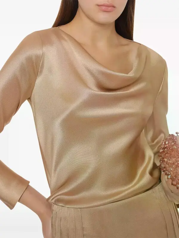 Alberta Ferretti Satin-finish Blouse