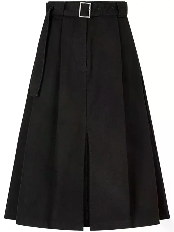 STUDIO TOMBOY Belted Two-tuck Midi Skirt