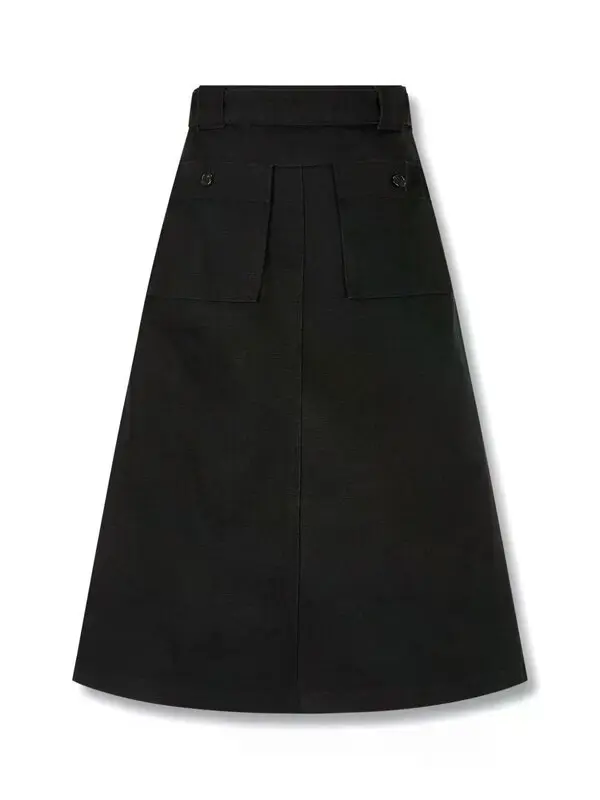 STUDIO TOMBOY Belted Two-tuck Midi Skirt