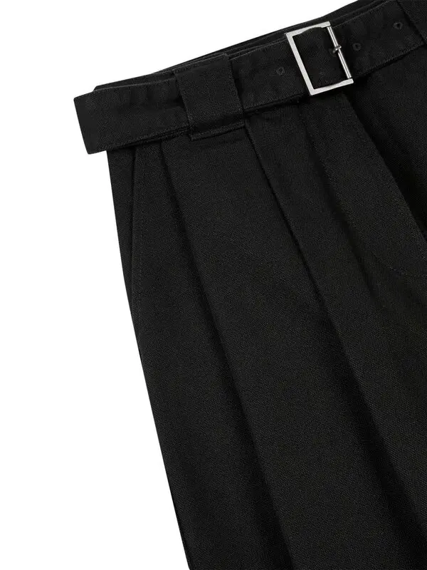 STUDIO TOMBOY Belted Two-tuck Midi Skirt