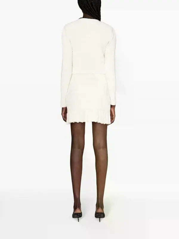 SELF-PORTRAIT Waffle-knit Mini Skirt