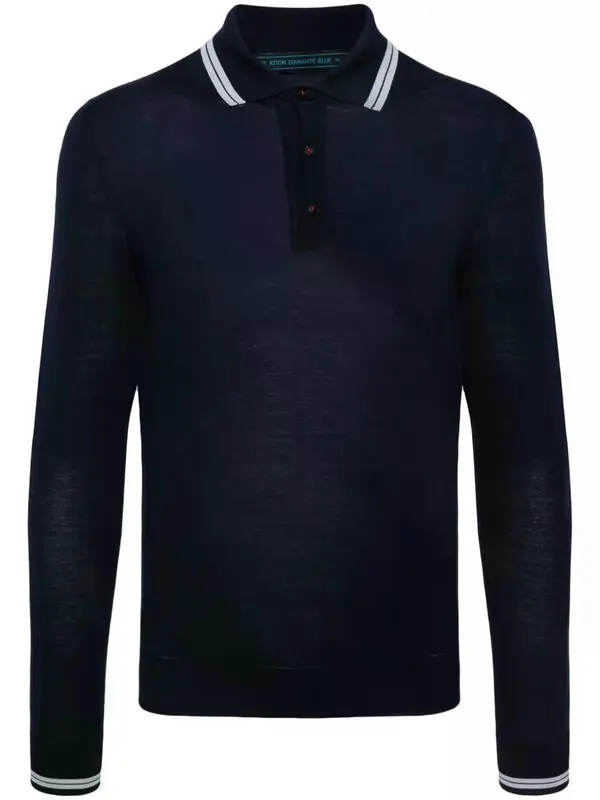 Kiton Knitted Wool Polo Shirt