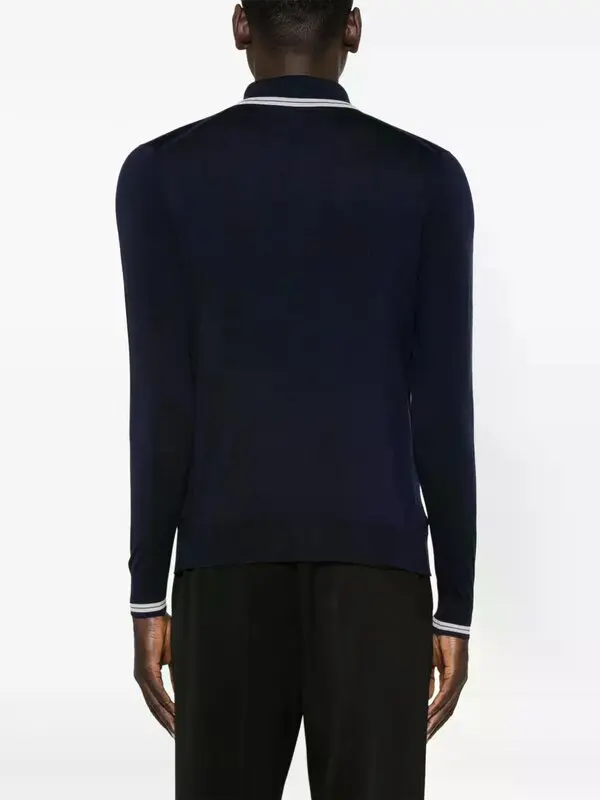 Kiton Knitted Wool Polo Shirt