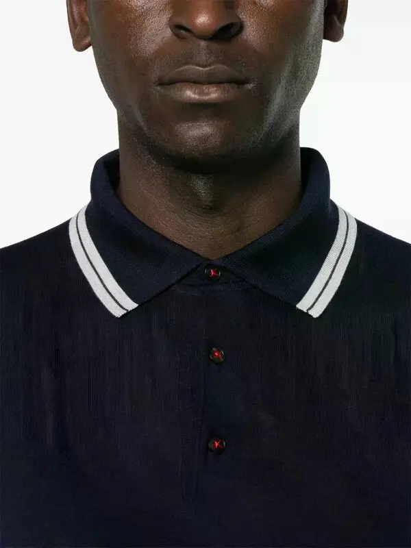 Kiton Knitted Wool Polo Shirt