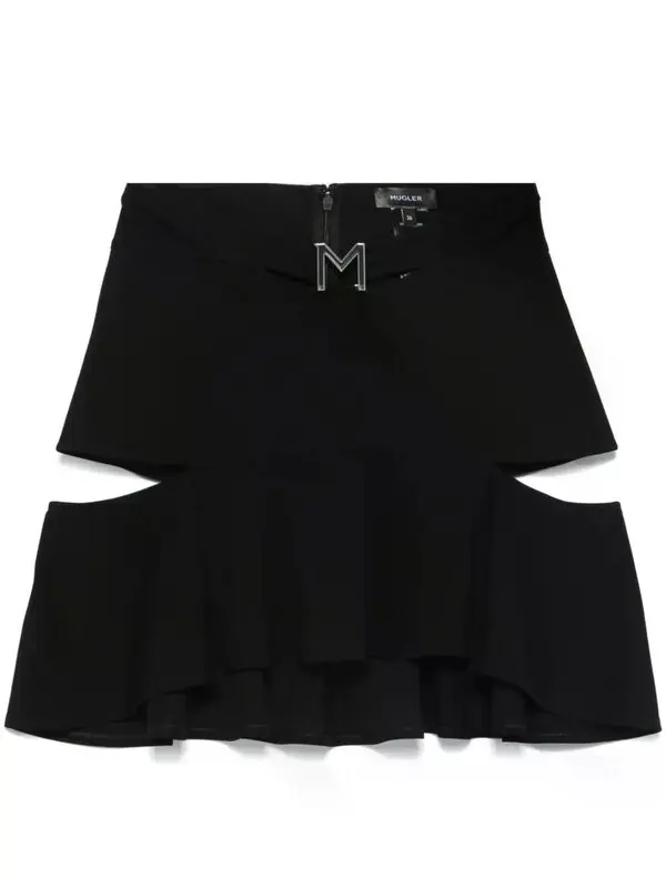 MUGLER M-plaque Cut-out Mini Skirt