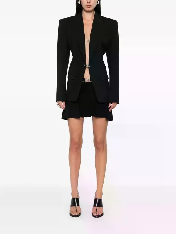 MUGLER M-plaque Cut-out Mini Skirt