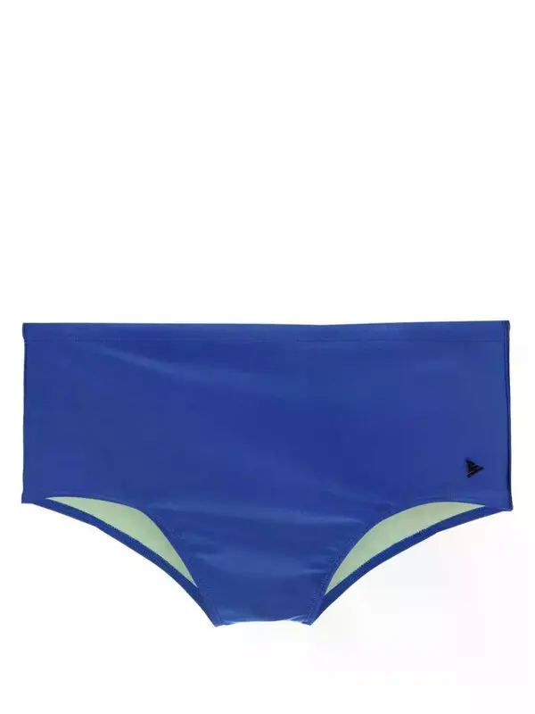 AMIR SLAMA Logo-appliqué Swim Shorts - Blue
