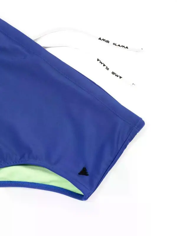 AMIR SLAMA Logo-appliqué Swim Shorts
