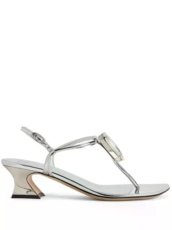 GIUSEPPE ZANOTTI Anthonia Rhinestone-embellished Sandals - Silver