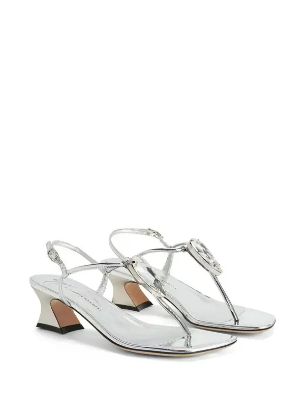 GIUSEPPE ZANOTTI Anthonia Rhinestone-embellished Sandals - Silver