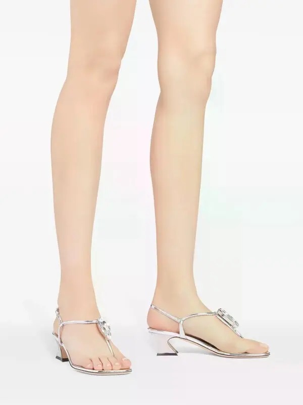 GIUSEPPE ZANOTTI Anthonia Rhinestone-embellished Sandals - Silver