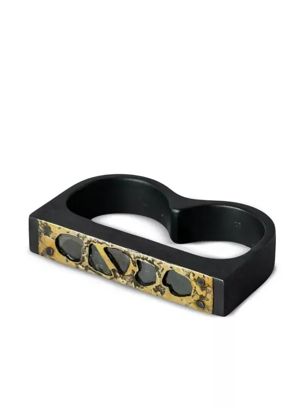PARTS OF FOUR Plate Double Fuse Ring - Black