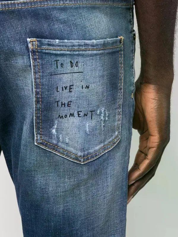 Dsquared2 Slim-fit Distressed-finish Jeans - Blue