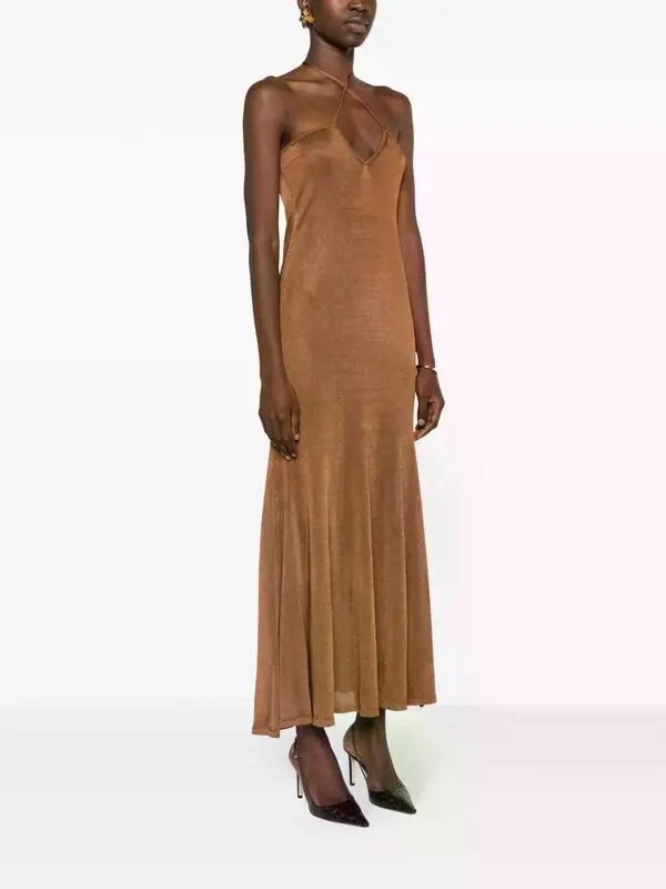 TOM FORD Halterneck Flared Maxi Dress
