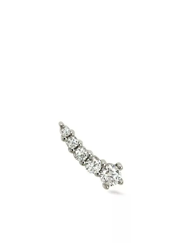 LARK & BERRY 14kt White Gold Shooting Star Diamond Stud Earring - Silver