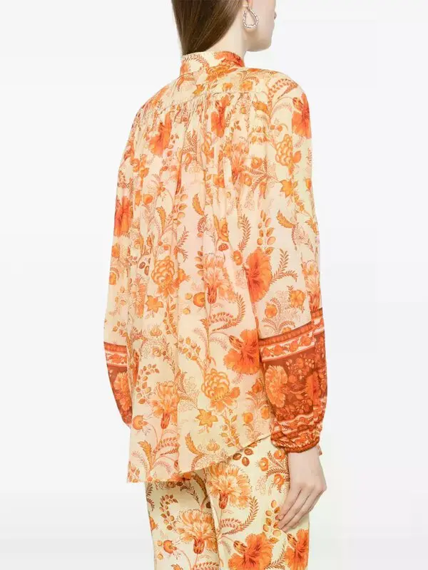 Zimmermann Junie Floral-print Blouse - Orange