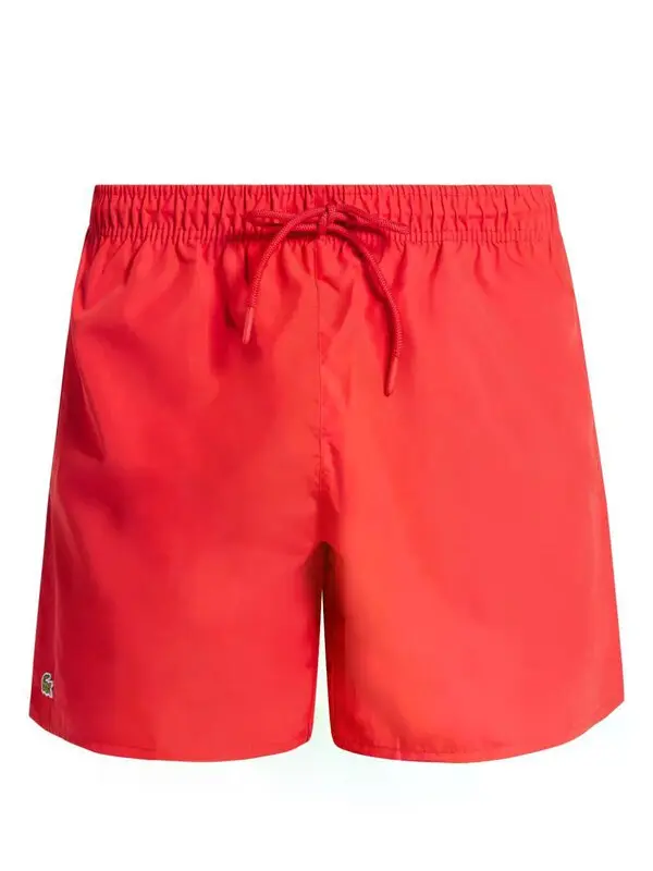 Lacoste Embroidered Logo Swim Shorts - Red