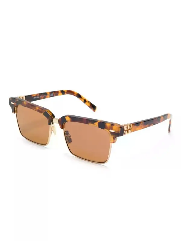 Miu Miu Mu10zs Rectangle-frame Sunglasses