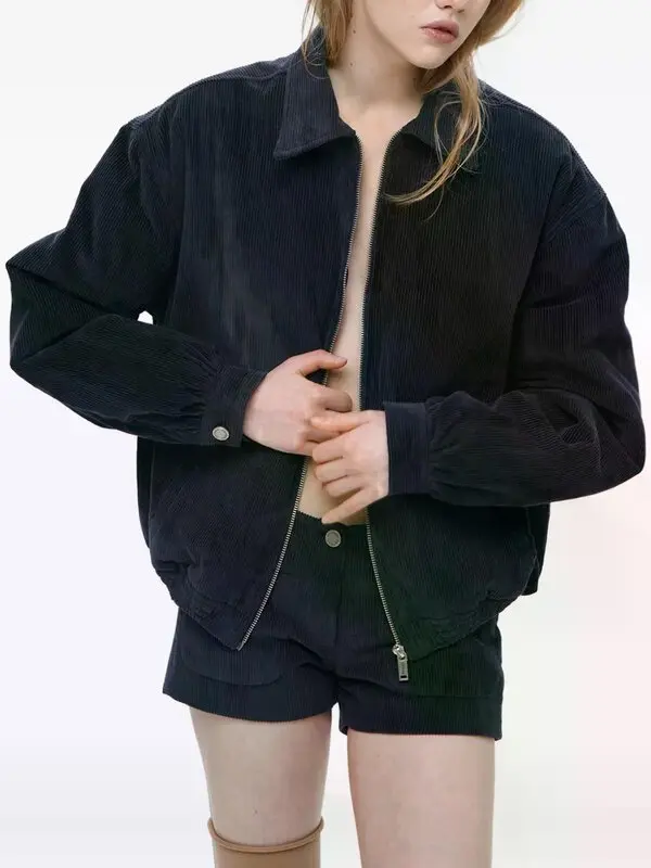MAINLESS Corduroy Zip Jacket - Blue