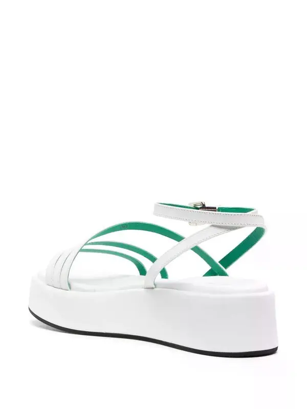 Tommy Hilfiger Leather Platform Sandals - White
