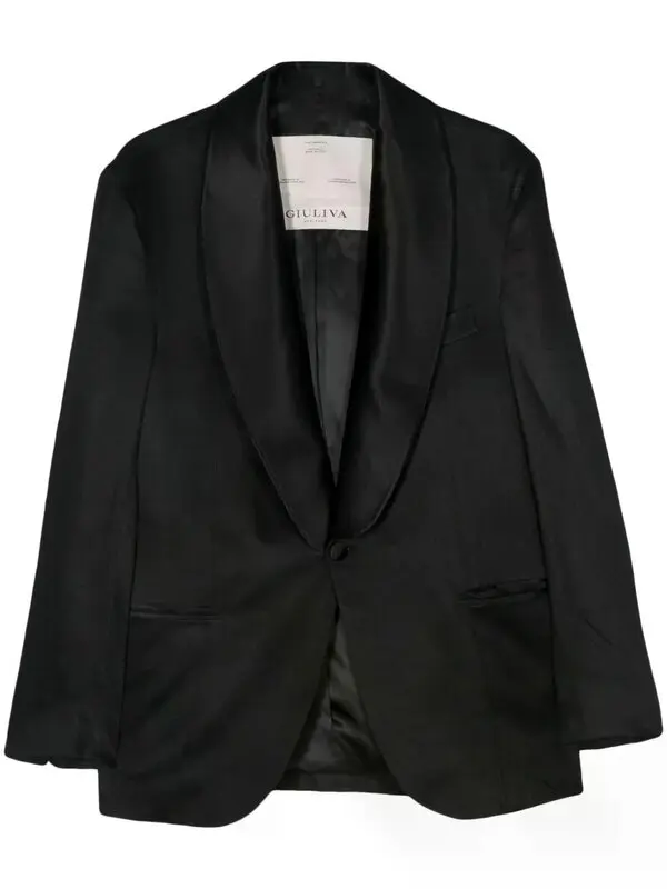 Giuliva Heritage Shawl-lapels Linen Blazer