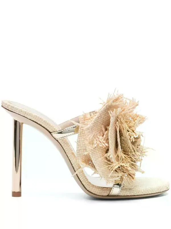 LE SILLA Rose Raffia Sandals